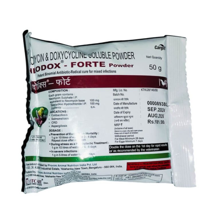 Neodox Forte Antibiotic Powder for Birds 50 g - VetLive